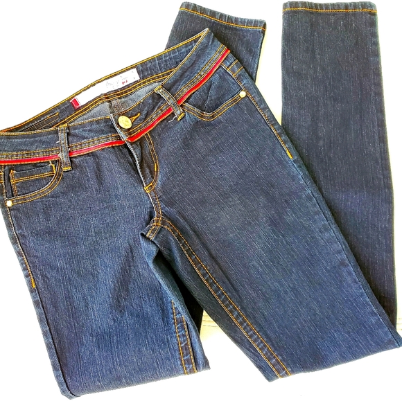 Foxy Jeans | Jeans | 24 Foxy Jeans Stylish Blue And Red Jeans | Poshmark